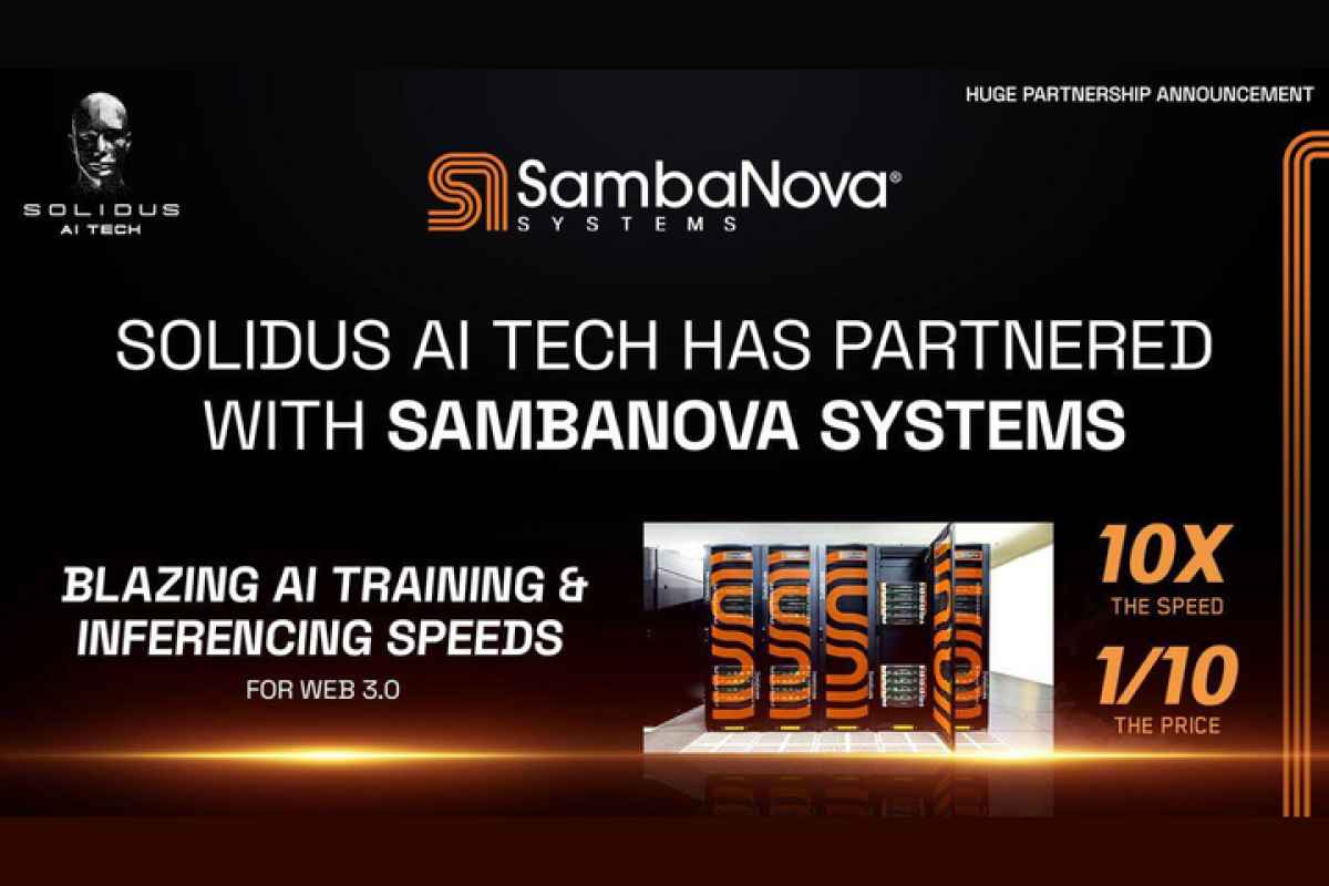 Solidus Ai Tech and SambaNova Systems Bring High Speed AI to Web3 World