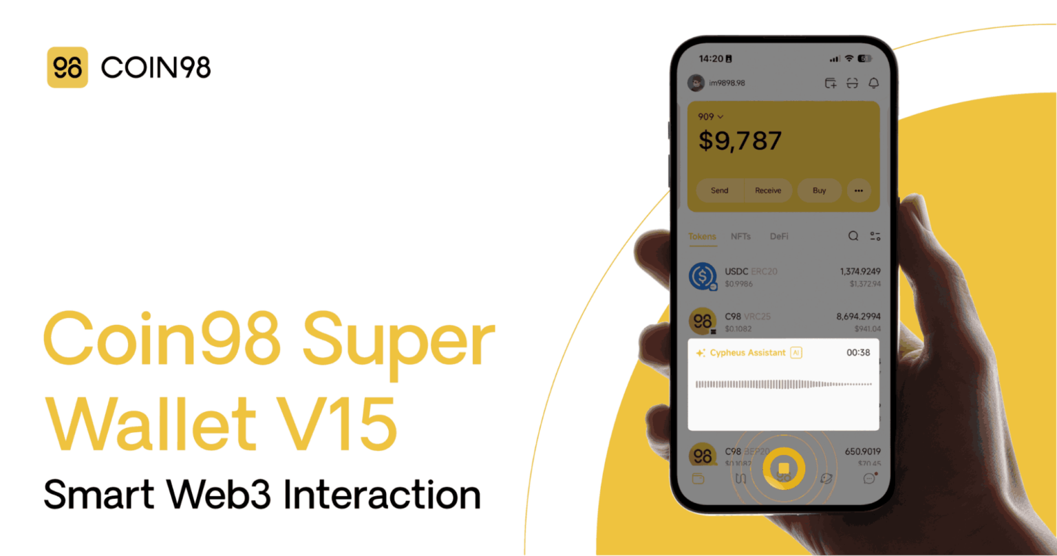 Coin98 Super Wallet V15: AI and On-chain Chat for Smart Web3 Interaction