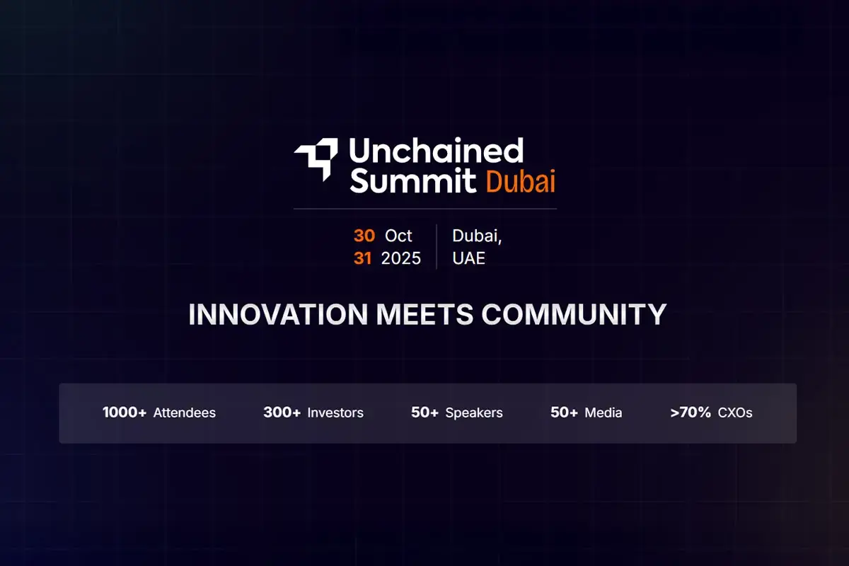 Unchained Summit 2025, on October 30-31, 2025, in Dubai | CoinGape