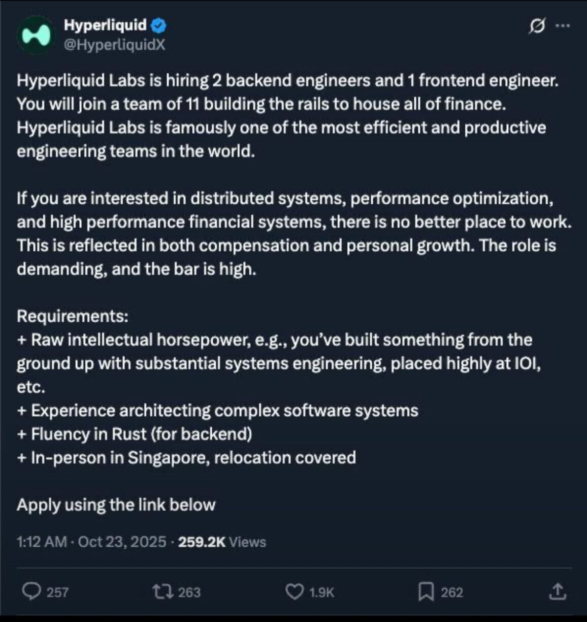 Hyperliquid CEO Jeff Expands His 11-Member Singapore Team - A Sly Strategic Move?